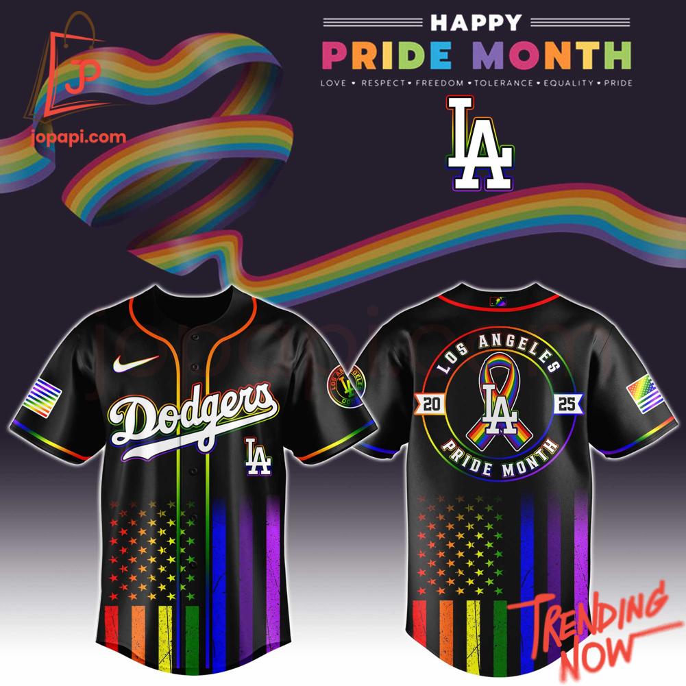 Los Angeles Dodgers Pride Month Baseball Jersey from Jopapi Store ...