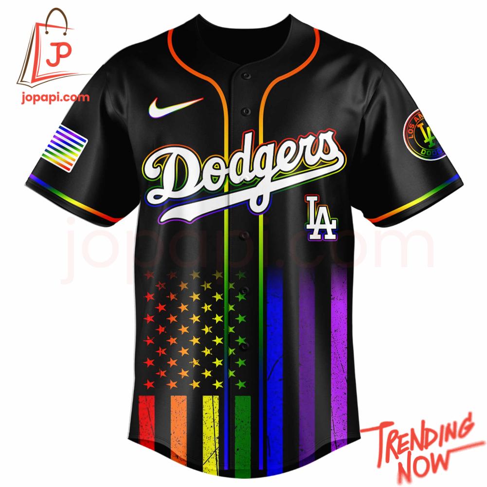 Los Angeles Dodgers Pride Month Baseball Jersey from Jopapi Store ...